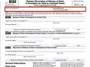 IRS Form 8332 Instructions - Release of Child Exemption