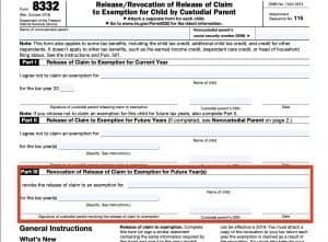 IRS Form 8332 Instructions - Release of Child Exemption