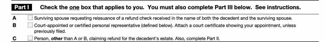 IRS Form 1310 Instructions - Tax Refund on A Decedent's Behalf