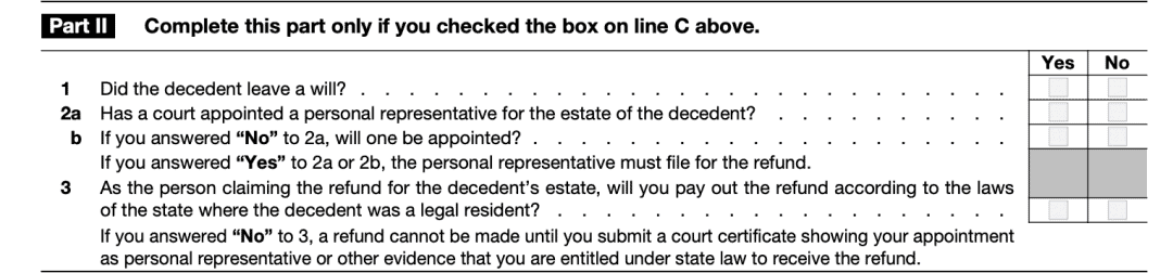 IRS Form 1310 Instructions - Tax Refund on A Decedent's Behalf