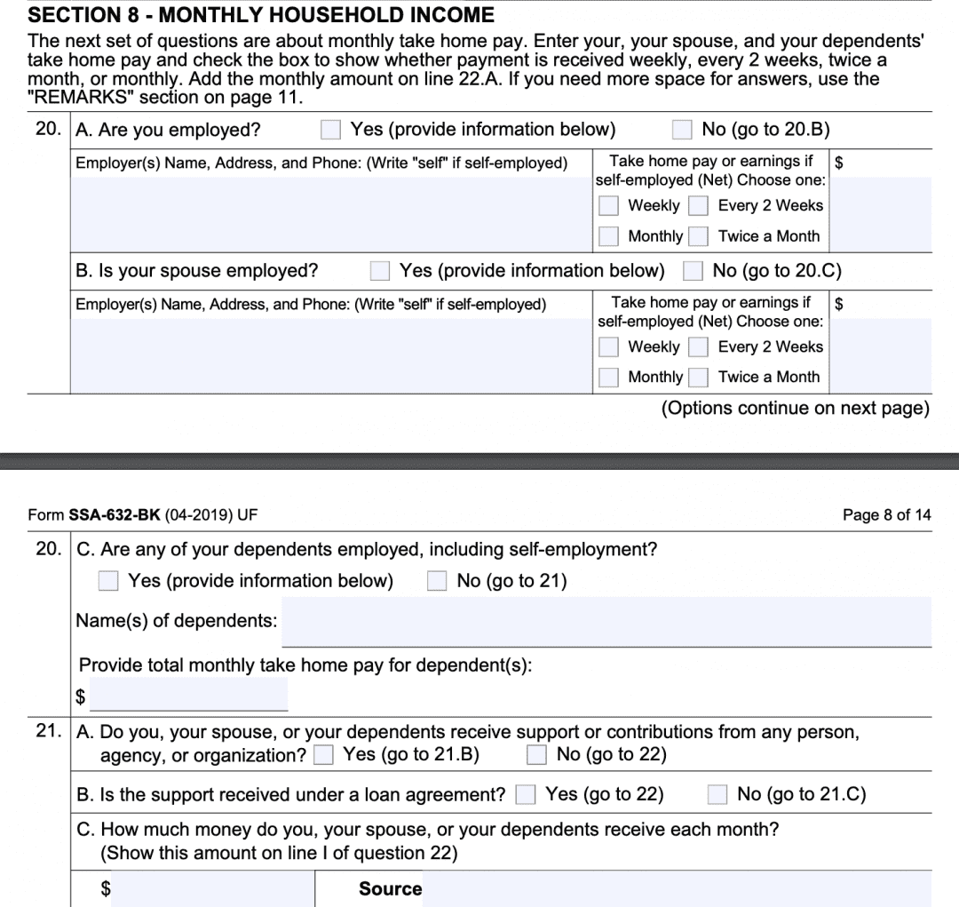 Form SSA 632-BK Instructions - Waiver of Overpayment Recovery
