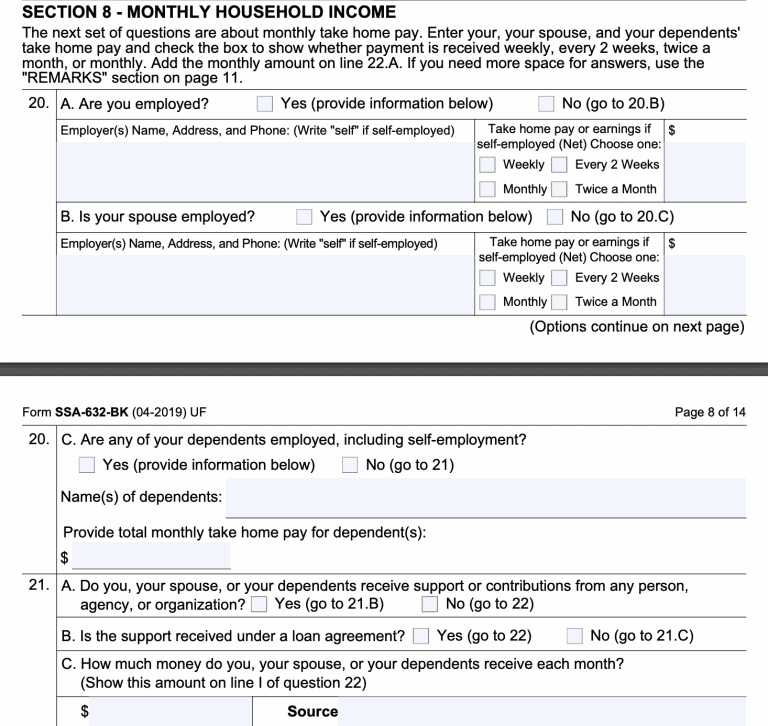 Form SSA 632-BK Instructions - Waiver of Overpayment Recovery
