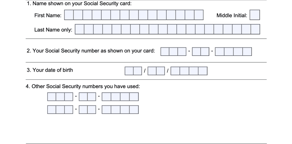 Form SSA 7004: Your Social Security Statement Request