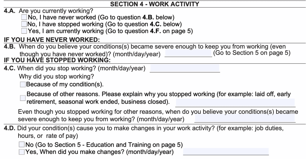 SSA Form 3368 How To Fill Out Your Disability Claim
