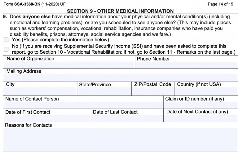 Form SSA 3368: A Guide to Your Disability Report