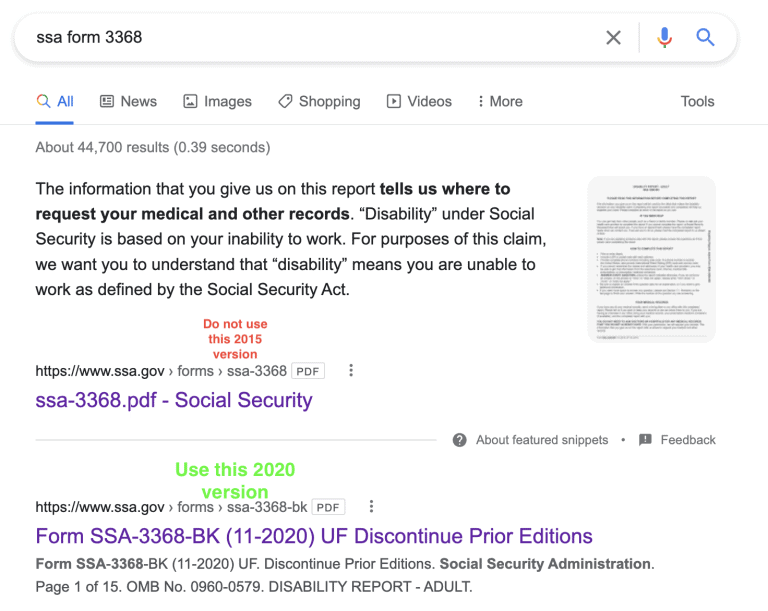 Form SSA 3368: A Guide to Your Disability Report