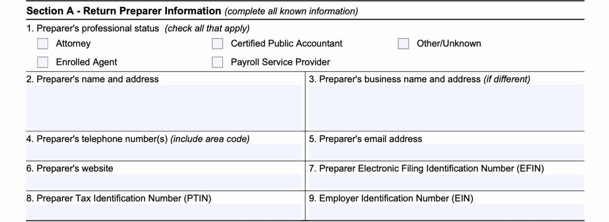 IRS Form 14157 Instructions - Tax Preparer Complaints