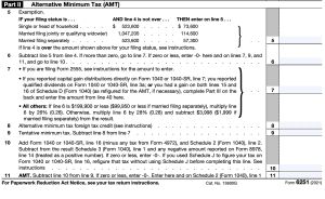 IRS Form 6251 Instructions - A Guide to Alternative Minimum Tax