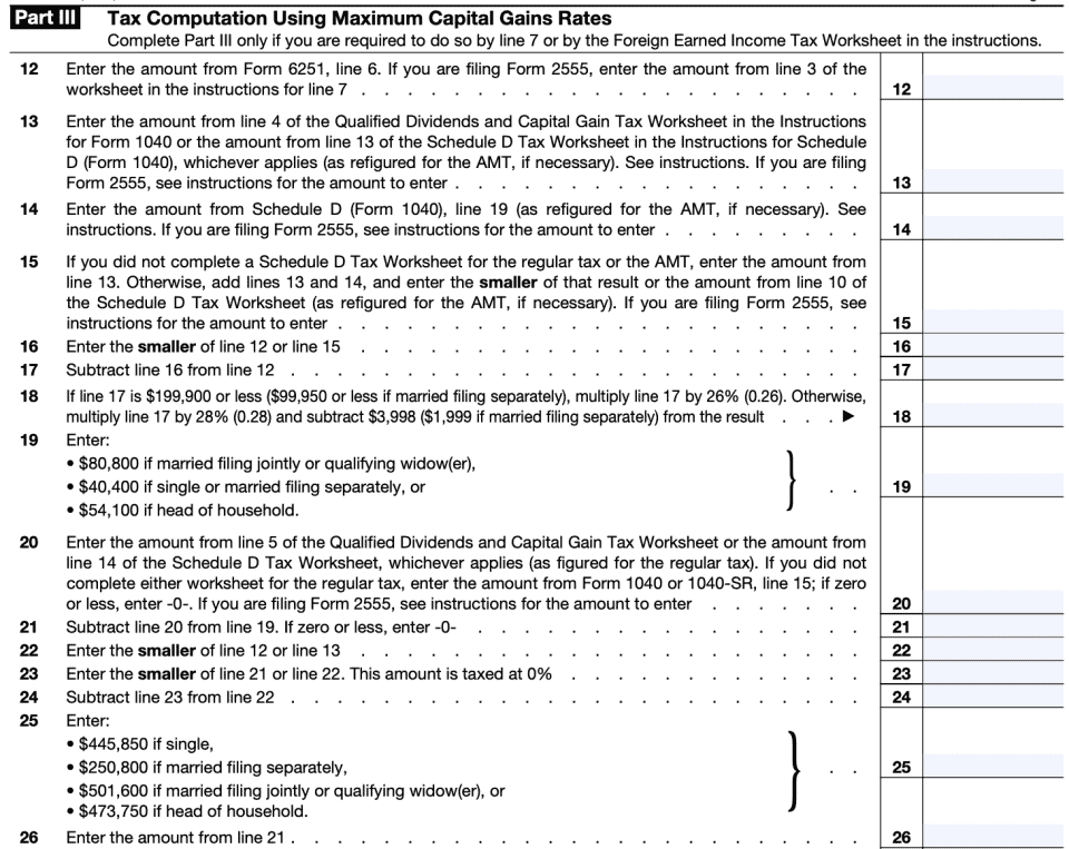 IRS Form 6251 Instructions A Guide To Alternative Minimum Tax IRS Form 6251 Instructions A Guide To Alternative Minimum Tax