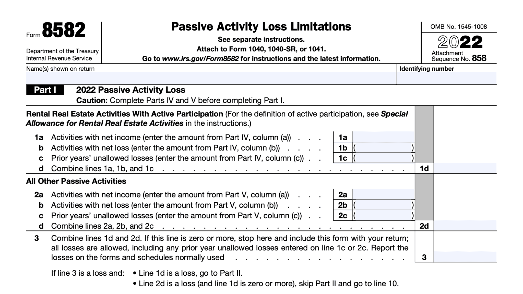 IRS Form 7203 Instructions