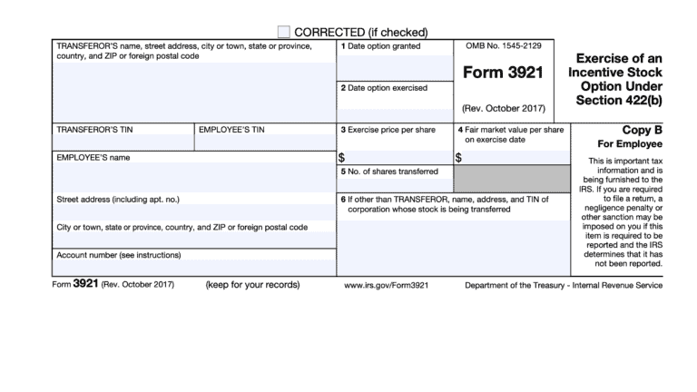 IRS Form 3922 Instructions - Reporting Employee Stock Purchases