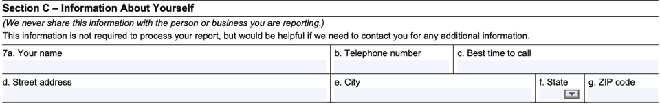 IRS Form 3949-A Instructions