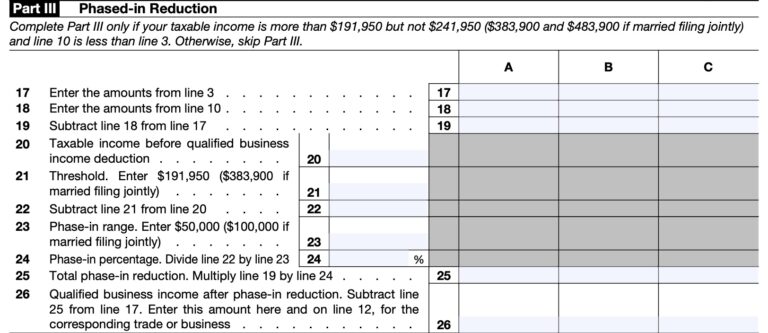 IRS Form 8995-A Instructions