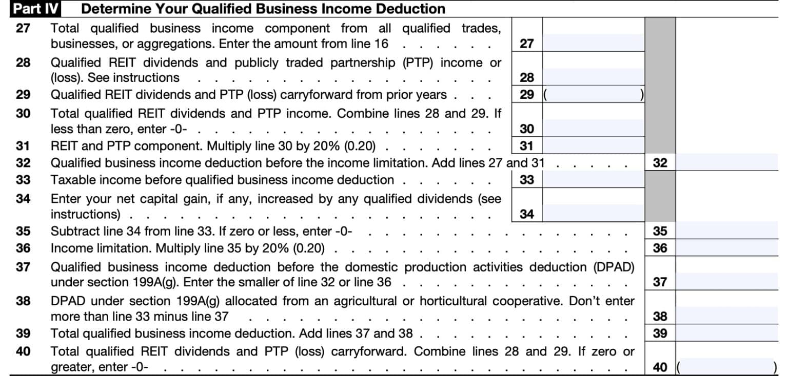 IRS Form 8995-A Instructions
