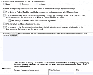 IRS Form 12277 Instructions