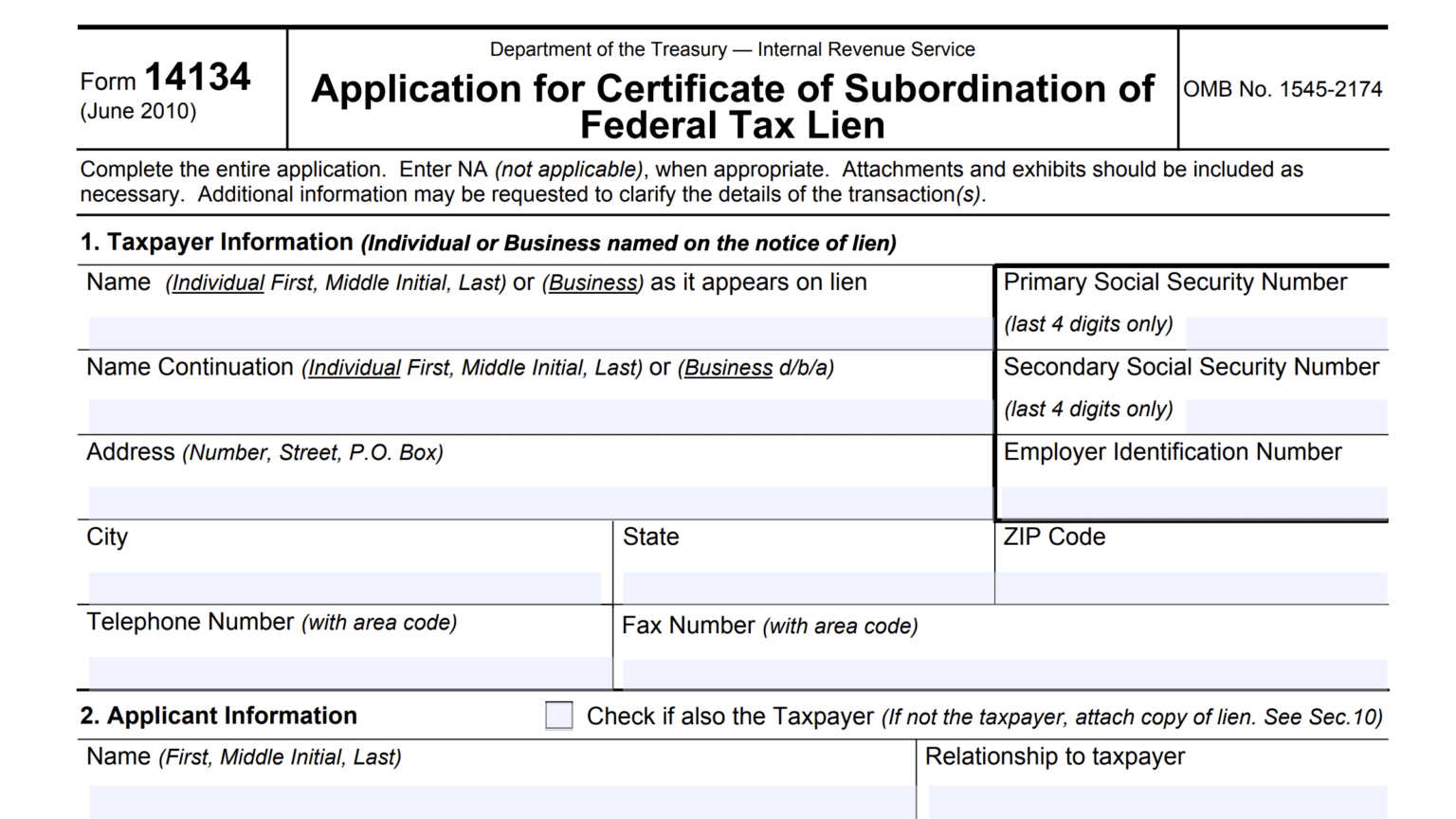 IRS Form 14135 Instructions