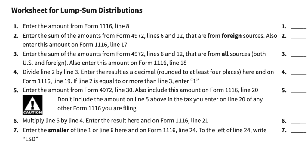 IRS Form 1116 Instructions - Claiming the Foreign Tax Credit