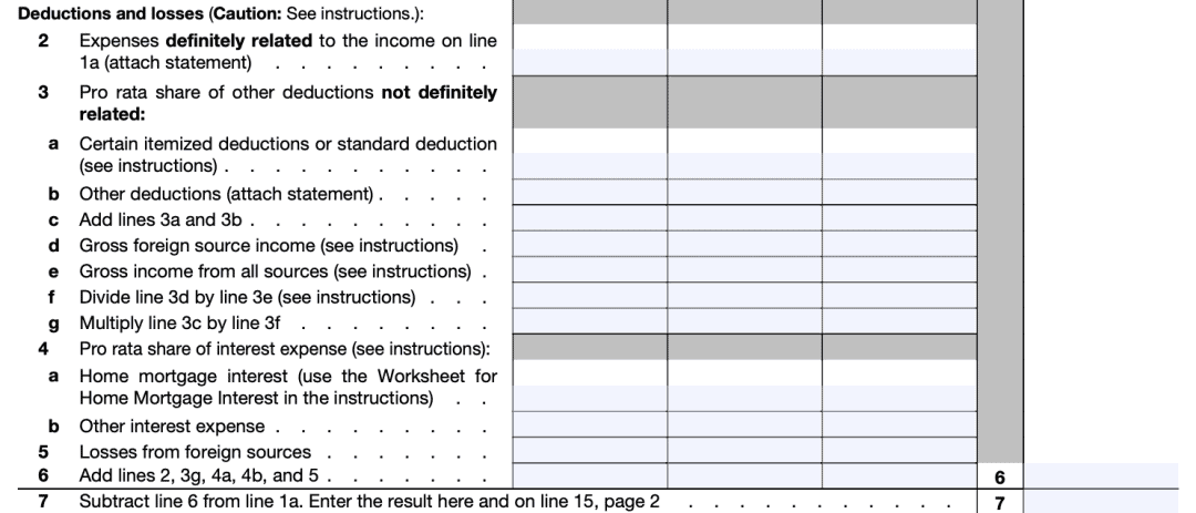 IRS Form 1116 Instructions - Claiming the Foreign Tax Credit
