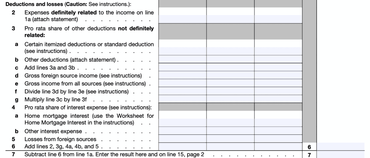 IRS Form 1116 Instructions - Claiming the Foreign Tax Credit