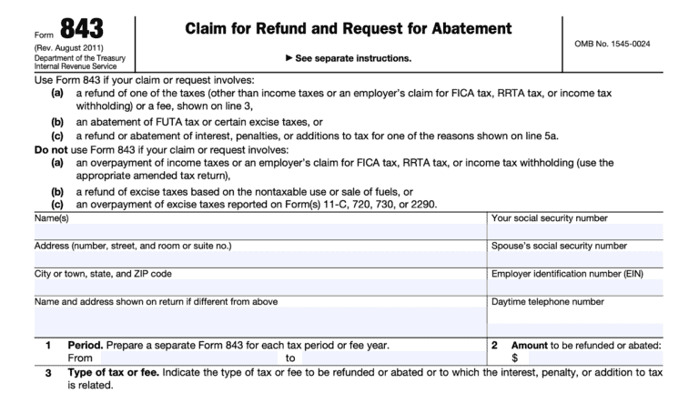 IRS Form 1139 Instructions - Tentative Corporate Tax Refund