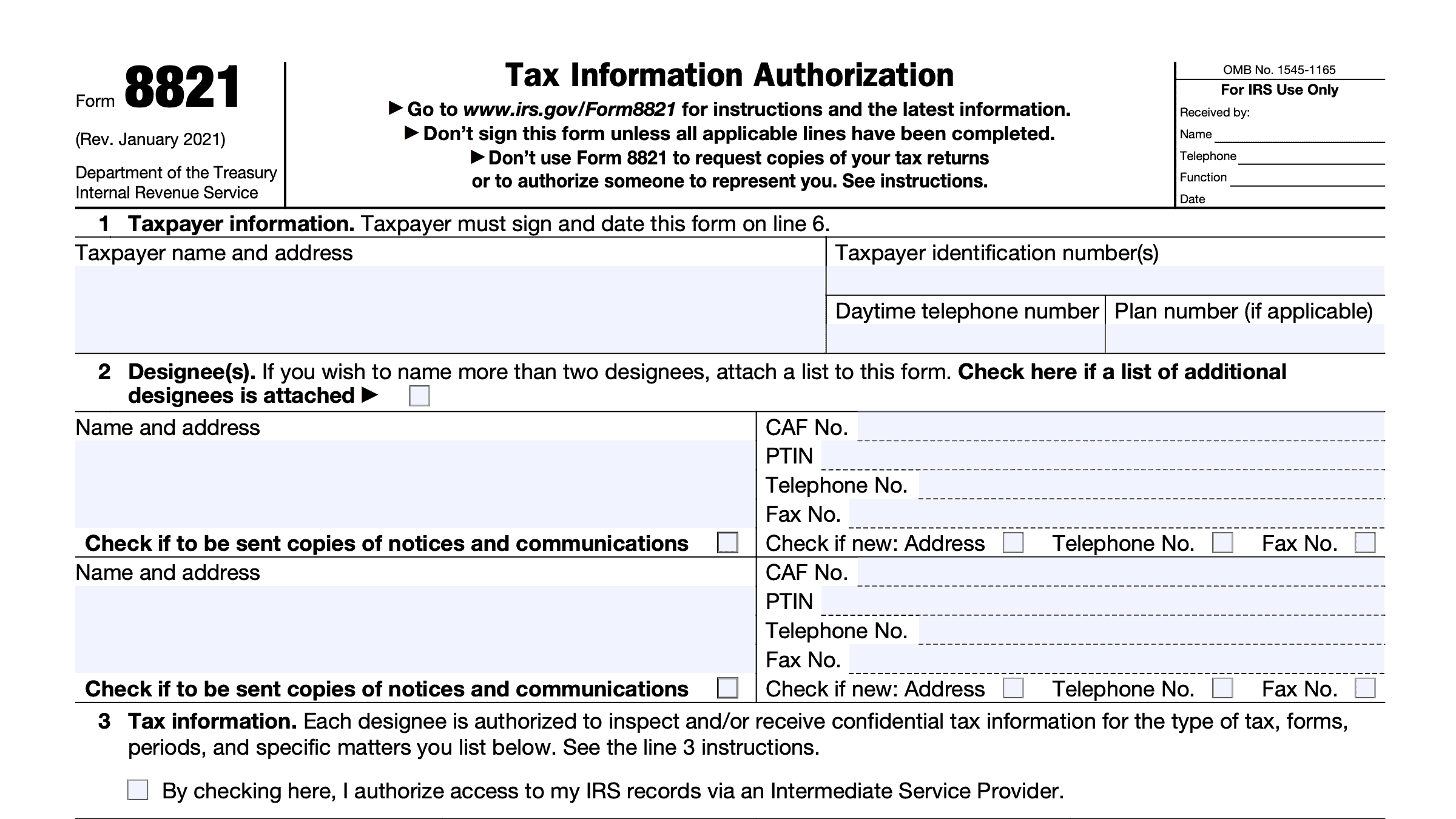 Irs Faxnumber