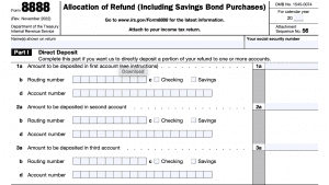 IRS Form 8888 Instructions - Allocation of Tax Refund