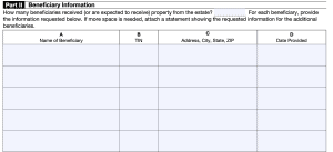 IRS Form 8971 Instructions - Reporting a Decedent's Property