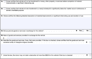 IRS Form 1098-C Instructions - Qualified Vehicle Contributions