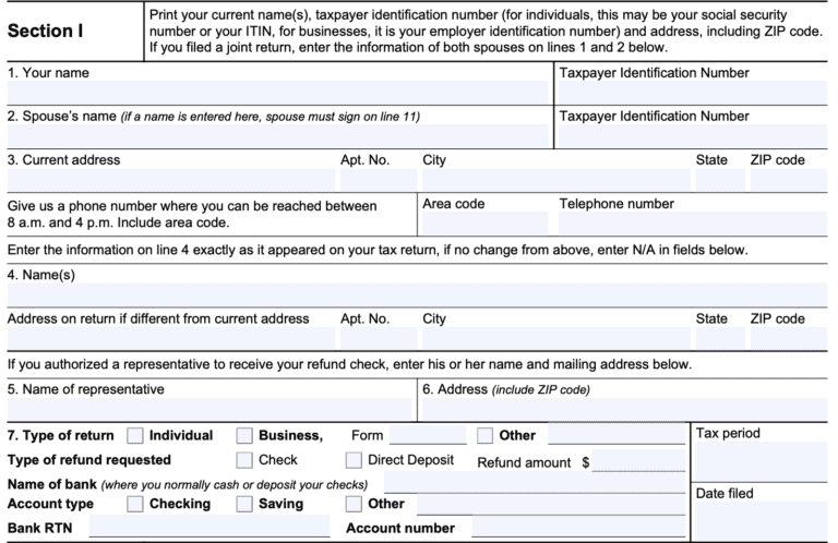 IRS Form 3911 Instructions - Replacing A Lost Tax Refund Check