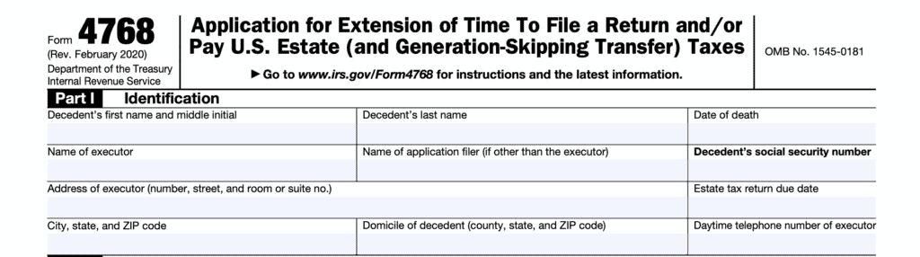 IRS Form 4768 Instructions - Extensions For Estate Tax Returns