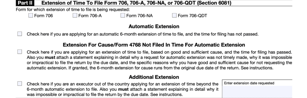 IRS Form 4768 Instructions - Extensions For Estate Tax Returns