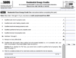 IRS Form 5695 Instructions - Residential Energy Credits