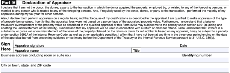 IRS Form 8283 Instructions - Noncash Charitable Contributions