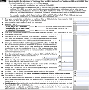 IRS Form 8606 Instructions - A Guide to Nondeductible IRAs