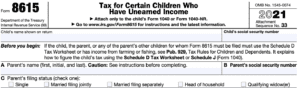 IRS Form 8615 Instructions