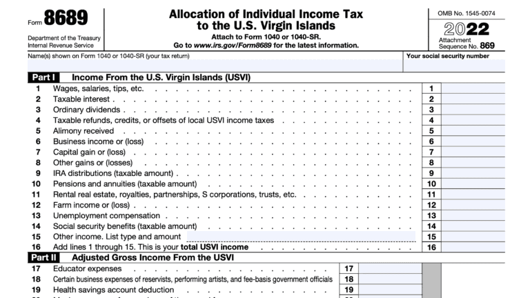 IRS Form 8898 Instructions - U.S. Territory Bona Fide Residence