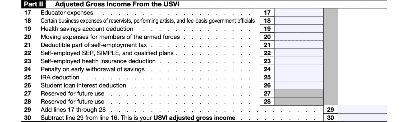 IRS Form 8689 Instructions - Allocating Income Tax to the USVI