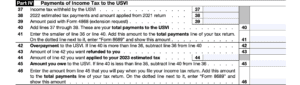 IRS Form 8689 Instructions - Allocating Income Tax to the USVI