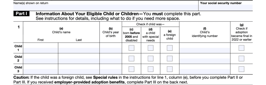 IRS Form 8839 Instructions - Guide to Qualified Adoption Expenses