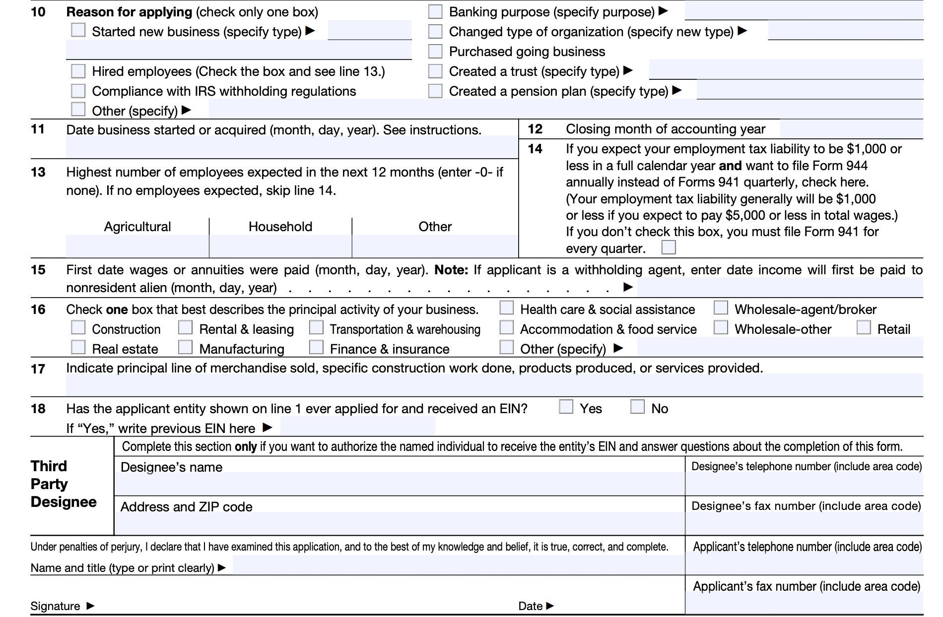 Form SS 4 Instructions Getting An Employer Identification Number Form SS 4 Instructions Getting An Employer Identification Number