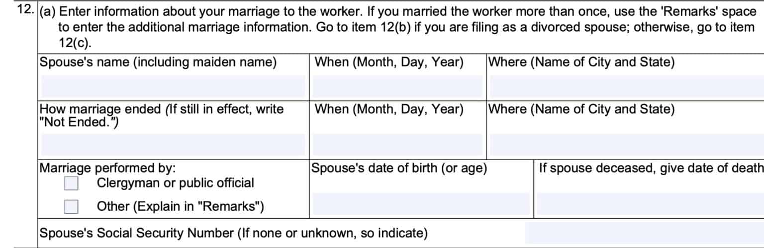 Form SSA-2-BK: Claiming Social Security Spousal Benefits