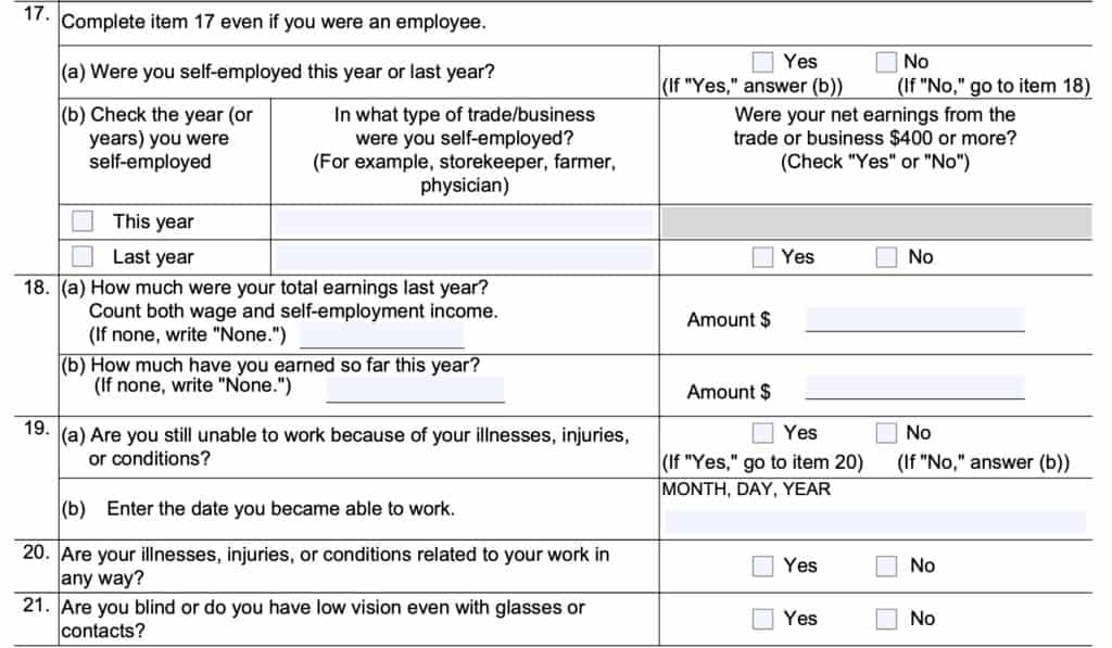 Form SSA 16 Instructions - Filing Your Disability Benefits Claim