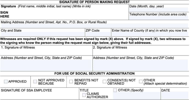Form SSA-521 Instructions - Withdrawing Your Application