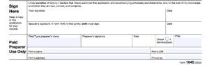 IRS Form 1045 Instructions - Applying For A Tentative Refund