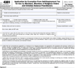 IRS Form 4361 Instructions - Self-Employment Tax Exemption