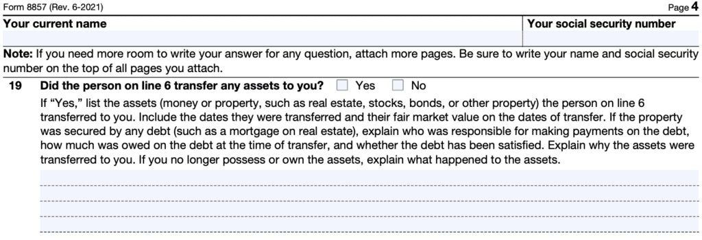 IRS Form 8857 Instructions - Innocent Spouse Relief