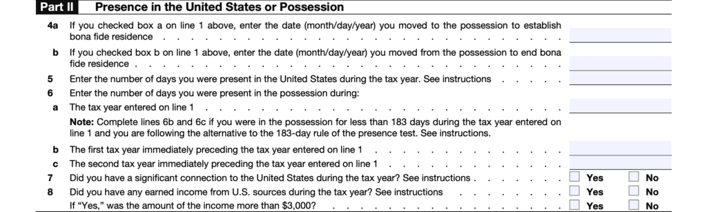 IRS Form 8898 Instructions - U.S. Territory Bona Fide Residence