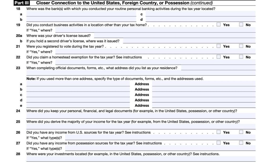 IRS Form 8898 Instructions - U.S. Territory Bona Fide Residence