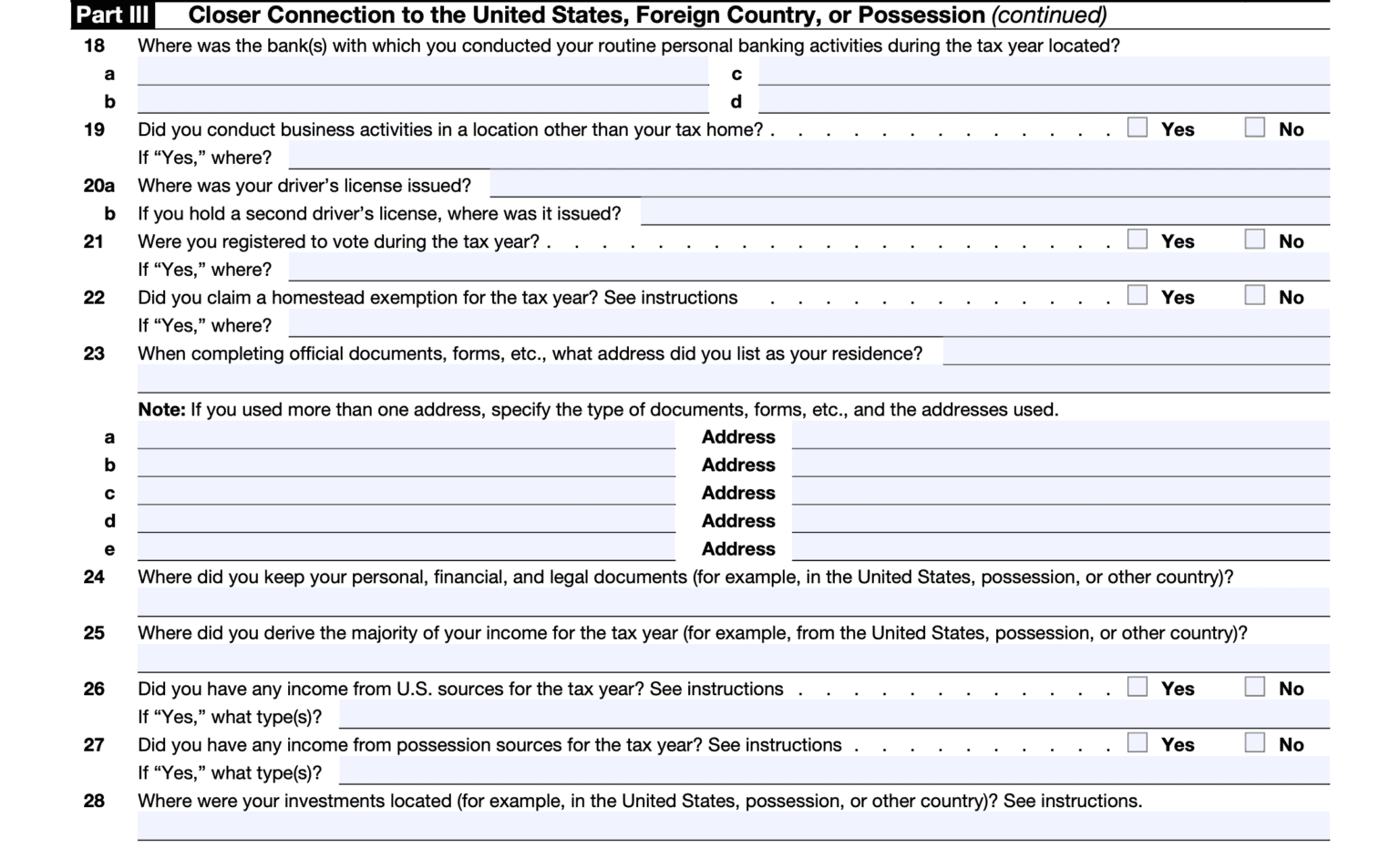 IRS Form 8898 Instructions - U.S. Territory Bona Fide Residence