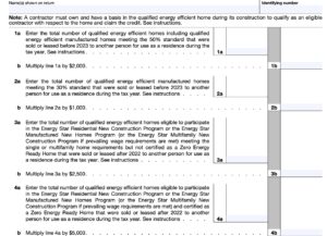 IRS Form 8908 Instructions - Energy Efficient Home Credits